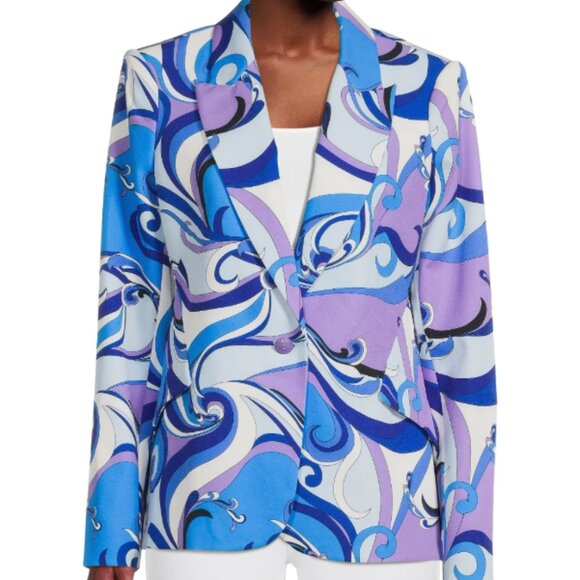 L'AGENCE | Jackets & Coats | Lagence Chamberlain Swirl Print Blazer ...
